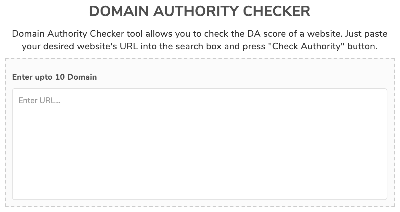 Domain Authority Checker Tools Web Daytona Llc