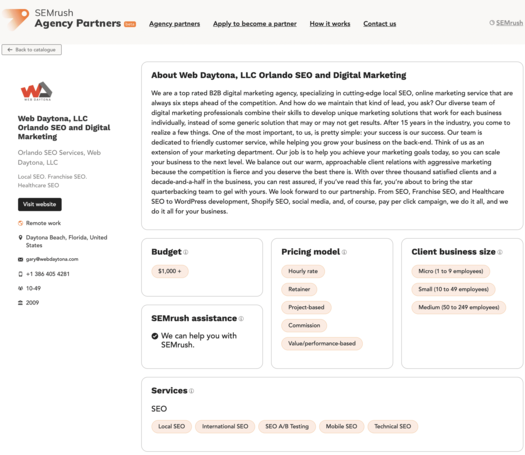 How To Become a SEMrush Agency Partner 🚀 - Web Daytona, LLC